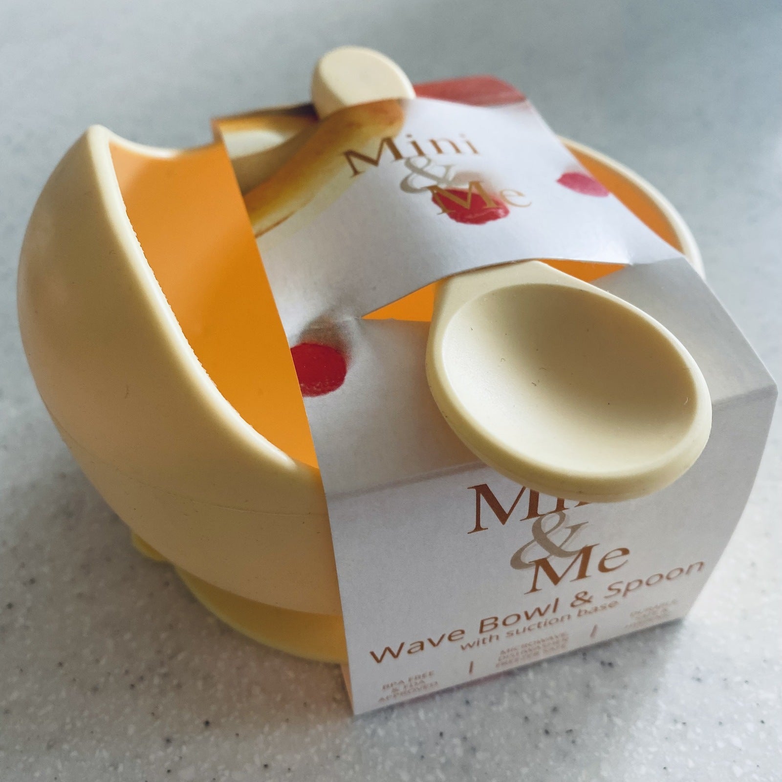 Mini & Me Wave Bowl & Spoon Custard – Cuddle Bug & Co