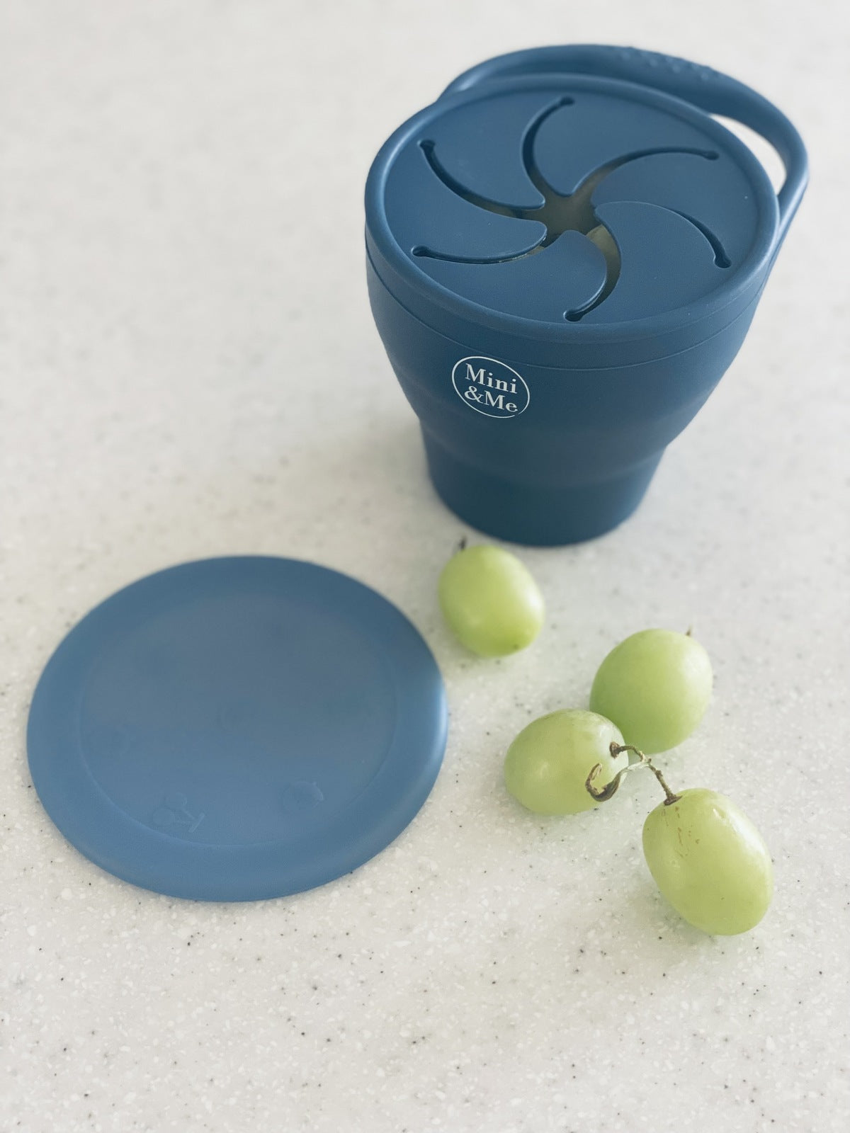 Snack Cup Collapsible with Lid Blueberry – Cuddle Bug & Co