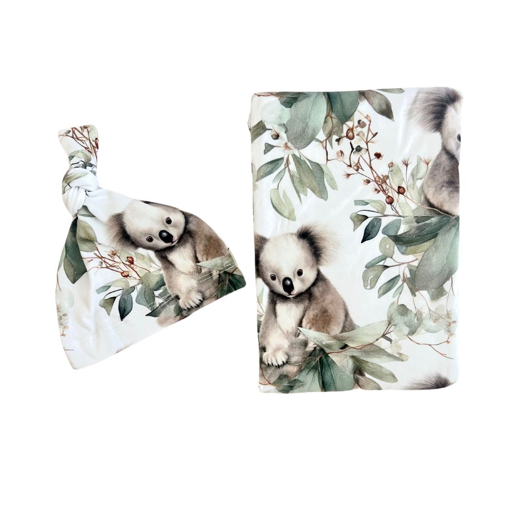 Organic Jersey Baby Wrap Set Cuddly Koala – Cuddle Bug & Co