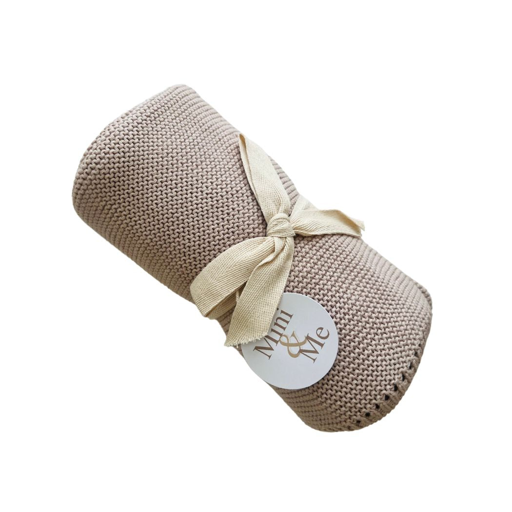 Cable Knit Baby Blanket Seashell – Cuddle Bug & Co