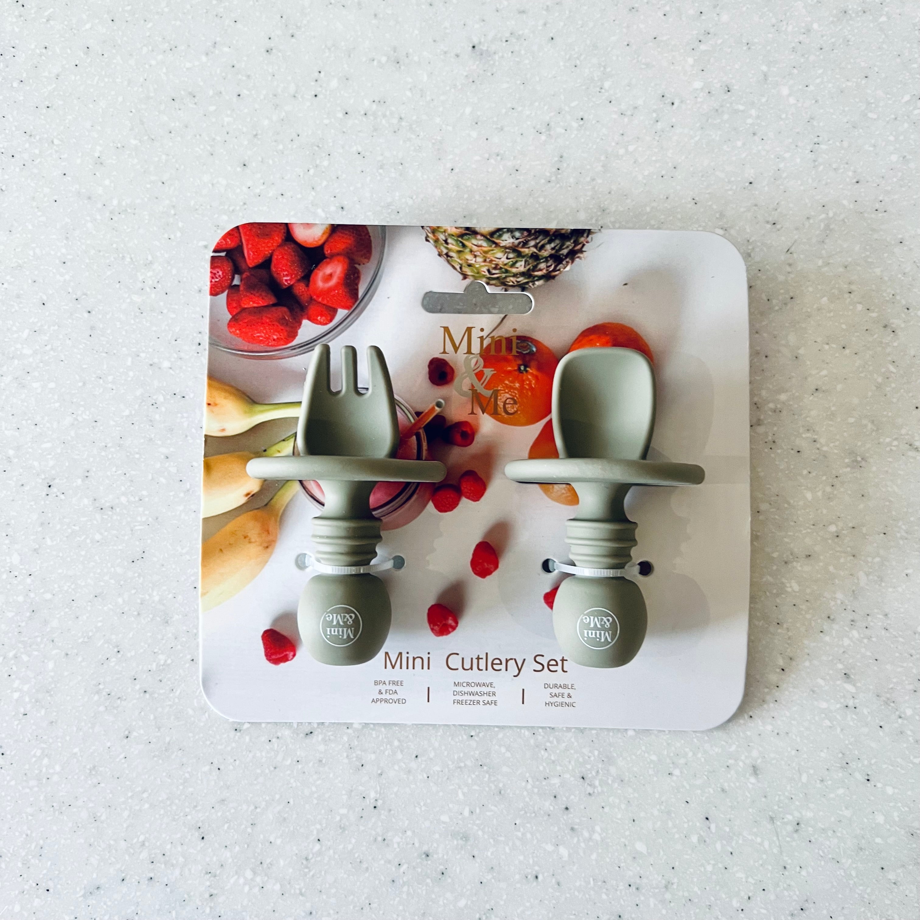 Mini Cutlery Set Olive – Cuddle Bug & Co
